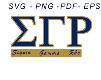 Sigma Gamma Rho Sorority Svg Greek Letters PNG Greek Svg - Etsy