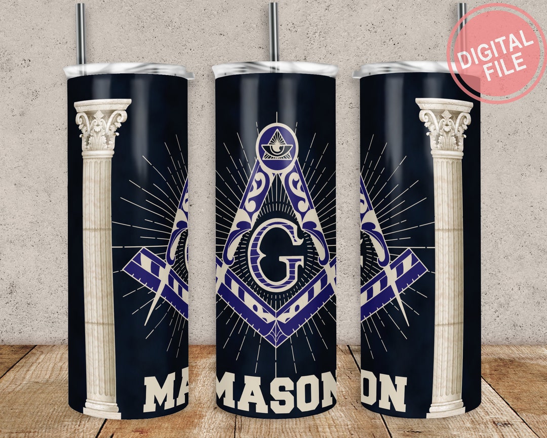 Freemason Tumbler Wrap, 20 Oz 30 Oz Masonic Skinny Tumbler Png ...
