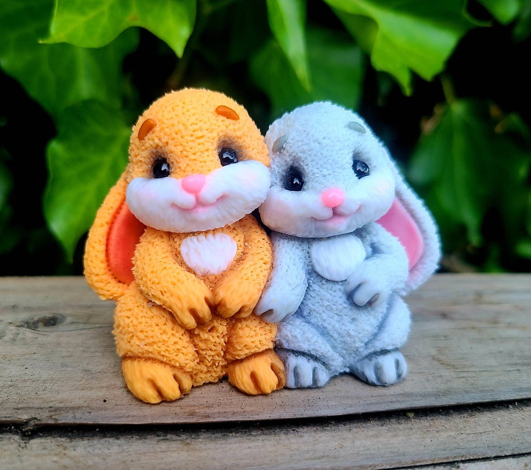 Best Friends Rabbits Mold Rabbit Soap Mold Easter Bunny Mold Rabbit ...