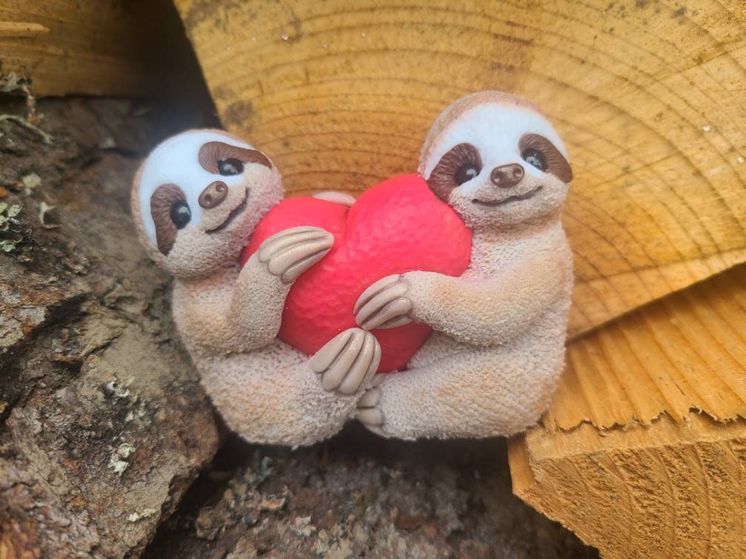 Sloth Silicone Mold Sloth Soap Mold Sloths in Love Mold Mold for ...