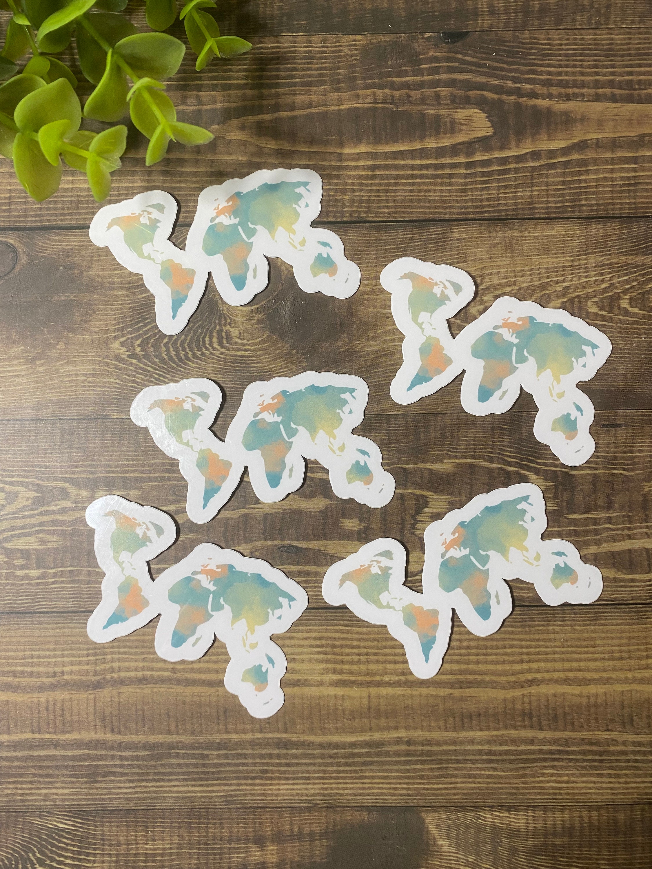 World Map Sticker / Travel Sticker / Water Proof Sticker / - Etsy