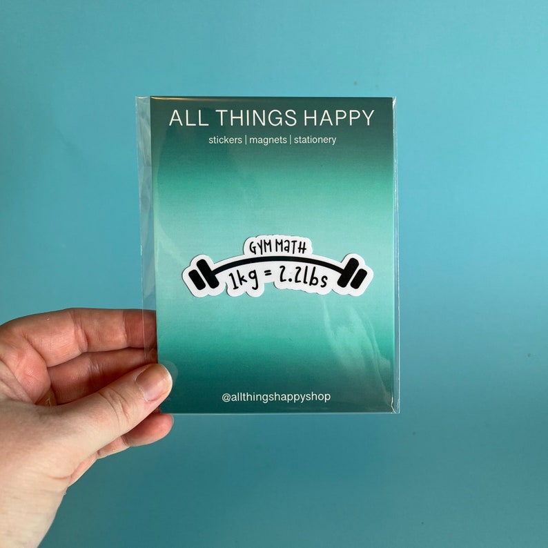Gym Math | 1kg = 2.2lbs | Sticker - Etsy