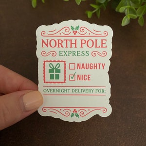 Gift Tags From Santa | North Pole Express Gift Tag | Nice List Delivery ...