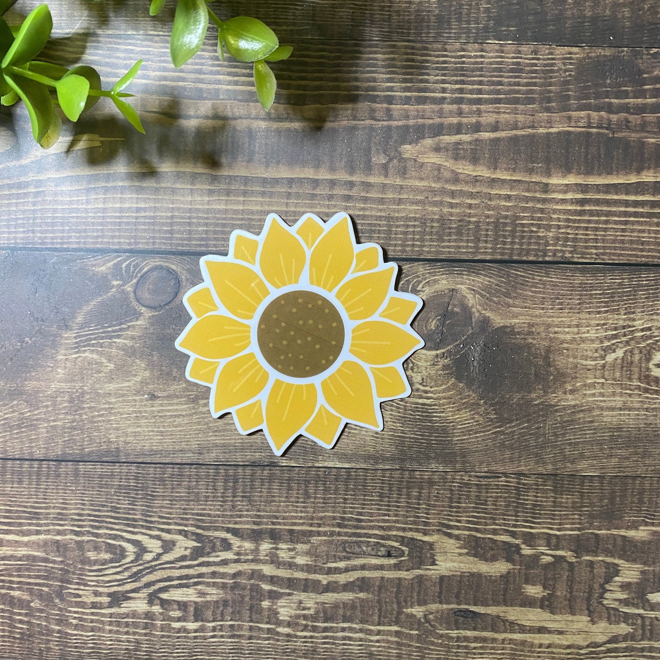 Sunflower sticker / sunflower vinyl sticker / water bottle | Etsy
