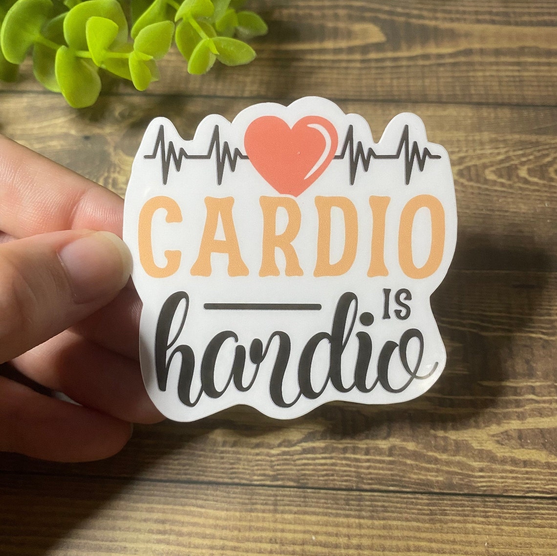 Cardio is Hard up Sticker / Cardio Sticker / Gym Sticker / - Etsy