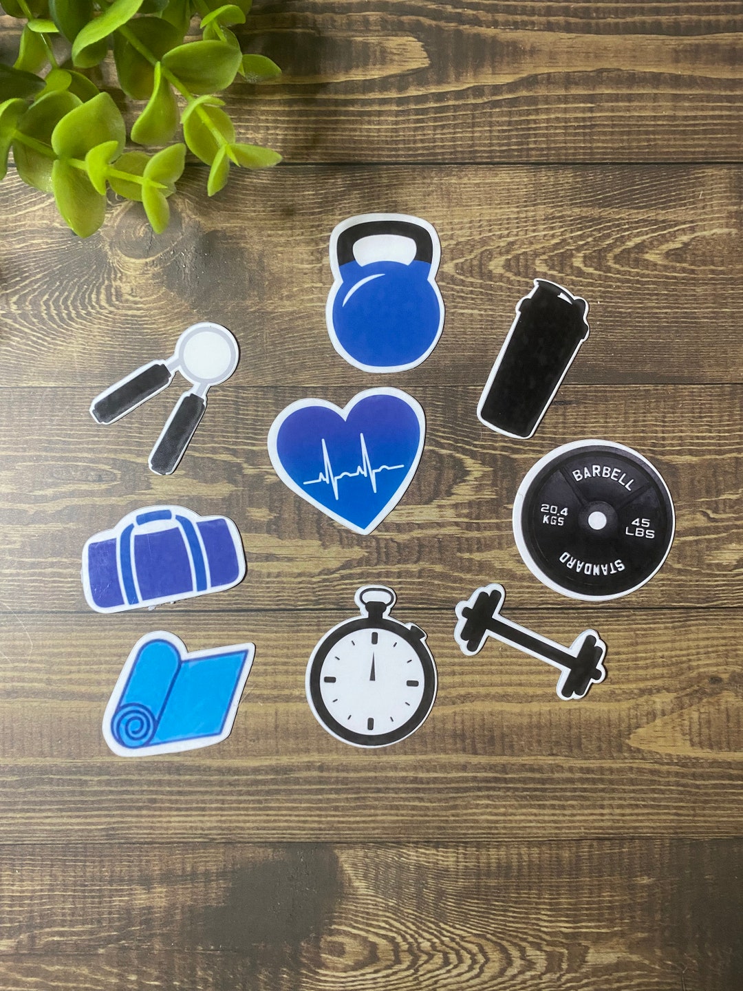 Fitness Sticker Pack / Gym Equipment Stickers / Dumbbell / Kettlebell ...