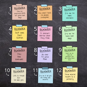 Mental Health Reminder MAGNETS | Fridge Magnets | Mental Reminder Notes ...