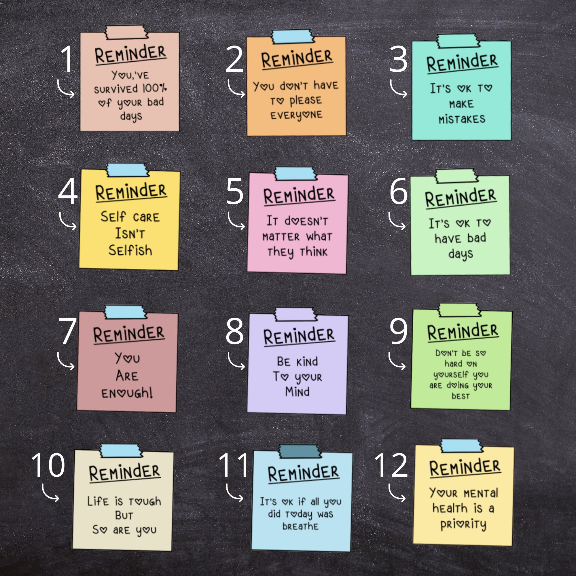 Mental Health Reminder MAGNETS Fridge Magnets Mental - Etsy