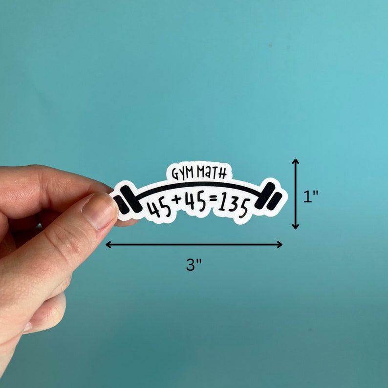 Gym Math | 45+45 = 135 | Sticker - Etsy