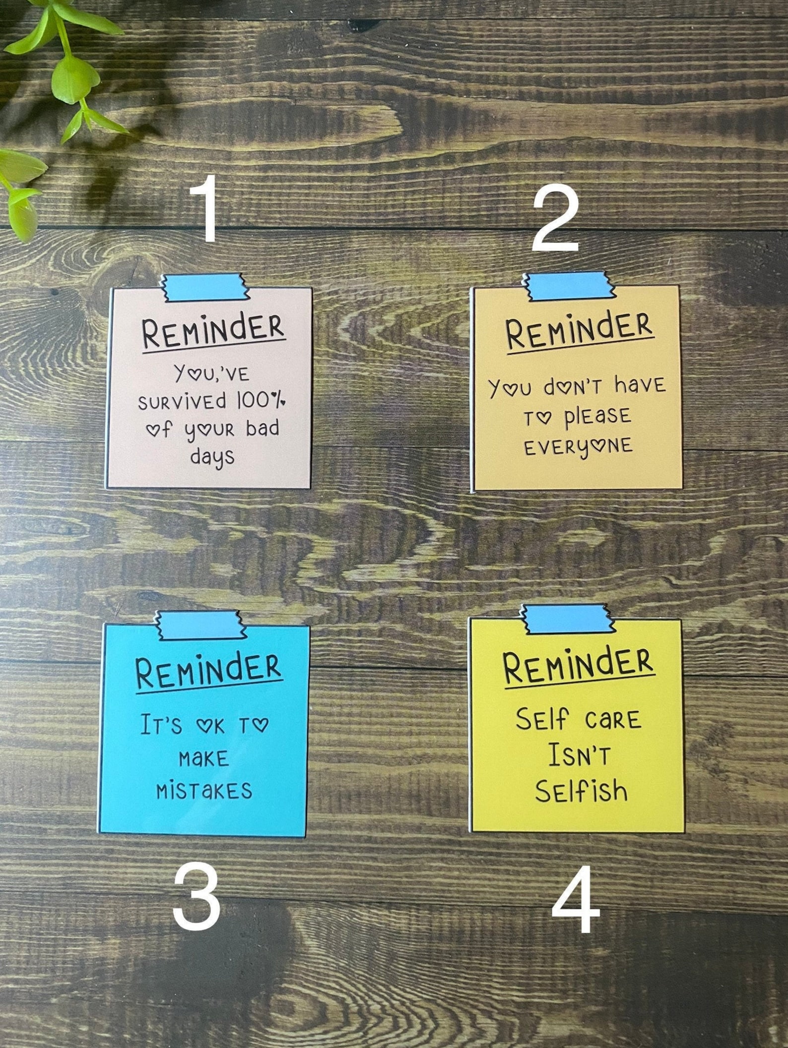 Mental Health Sticky Note Stickers / Mental Health Reminder - Etsy
