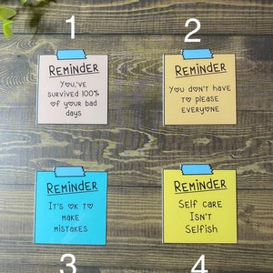 Mental Health Sticky Note Stickers / Mental Health Reminder Stickers ...