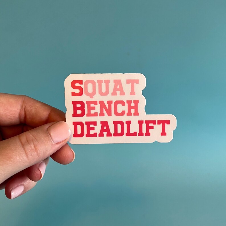 SBD | Squat Bench Deadlift Sticker - Etsy