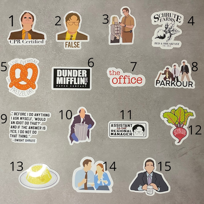 The Office Sticker Pack / Dwight Schrute / Schrute Farms / Pam - Etsy
