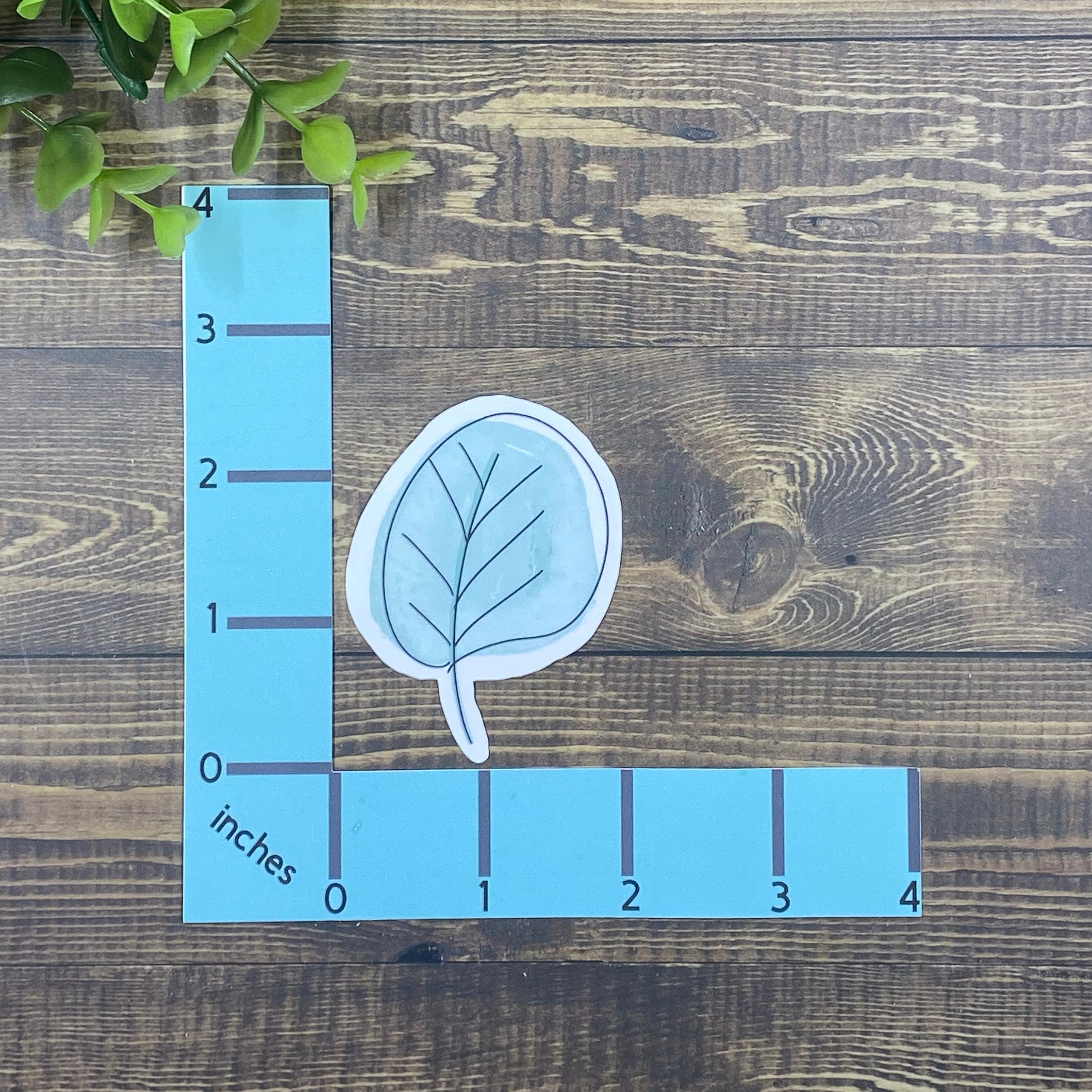 Leaf sticker pack / green leaves / watercolour style leaves / | Etsy