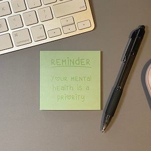 Mental Health Reminder Sticky Notes | Notepads | Colourful Sticky Notes ...