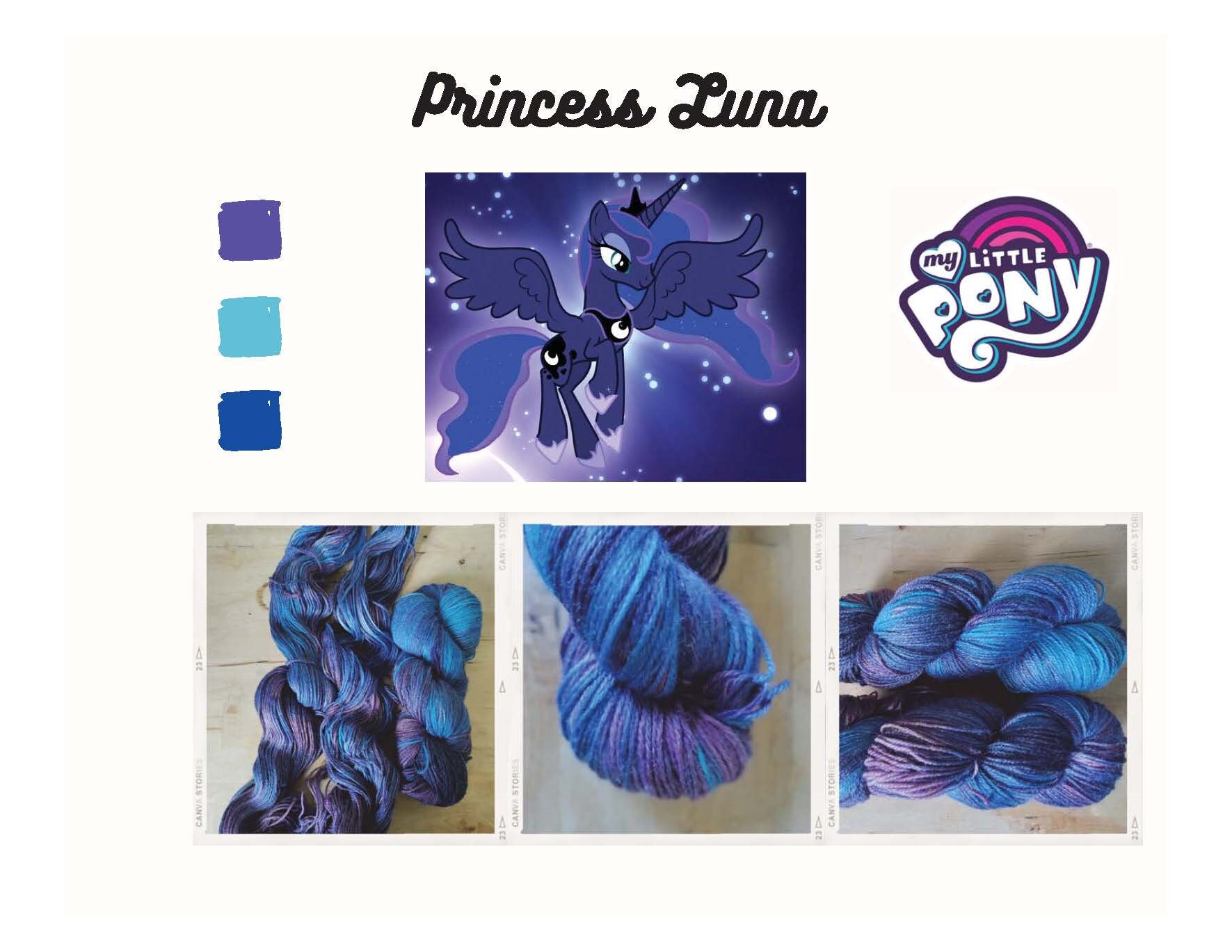 Hand Dyed Yarn - Princess Luna / Laine Teinte à La Main - Princesse ...