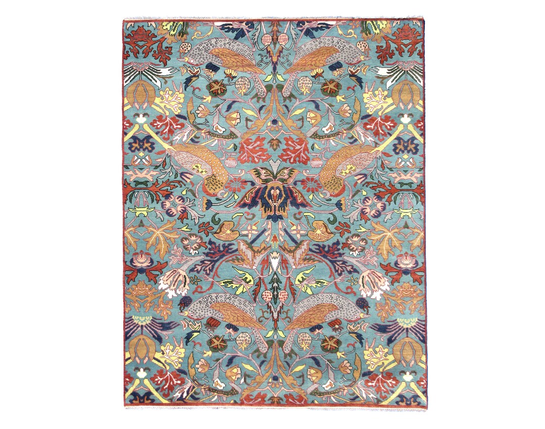 10X14 Birds William Morris Design Hand-knotted Wool Area Rug (10' X 13 ...