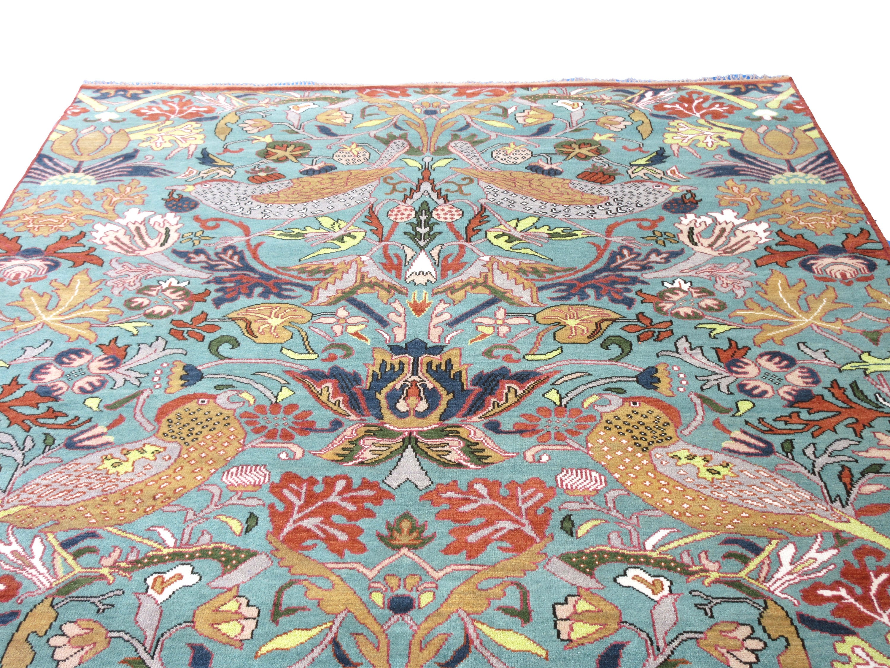 10X14 Birds William Morris Design Hand-knotted Wool Area Rug 10' X 13'9 ...