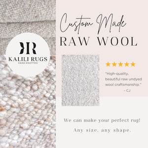 White Handwoven Natural Raw Wool Area Rug Carpet - Etsy