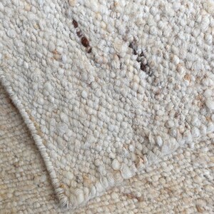 Natural Raw Wool Runner Flatweave Hand-knotted Rug - Etsy