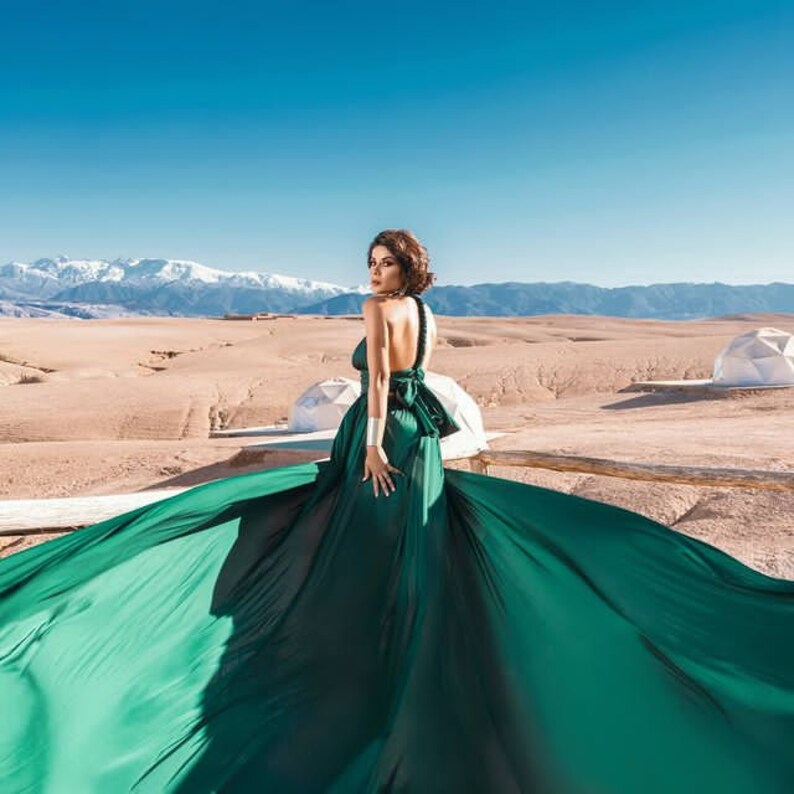 Long Flying Dress Flying Dress for Photoshoot Long Train - Etsy