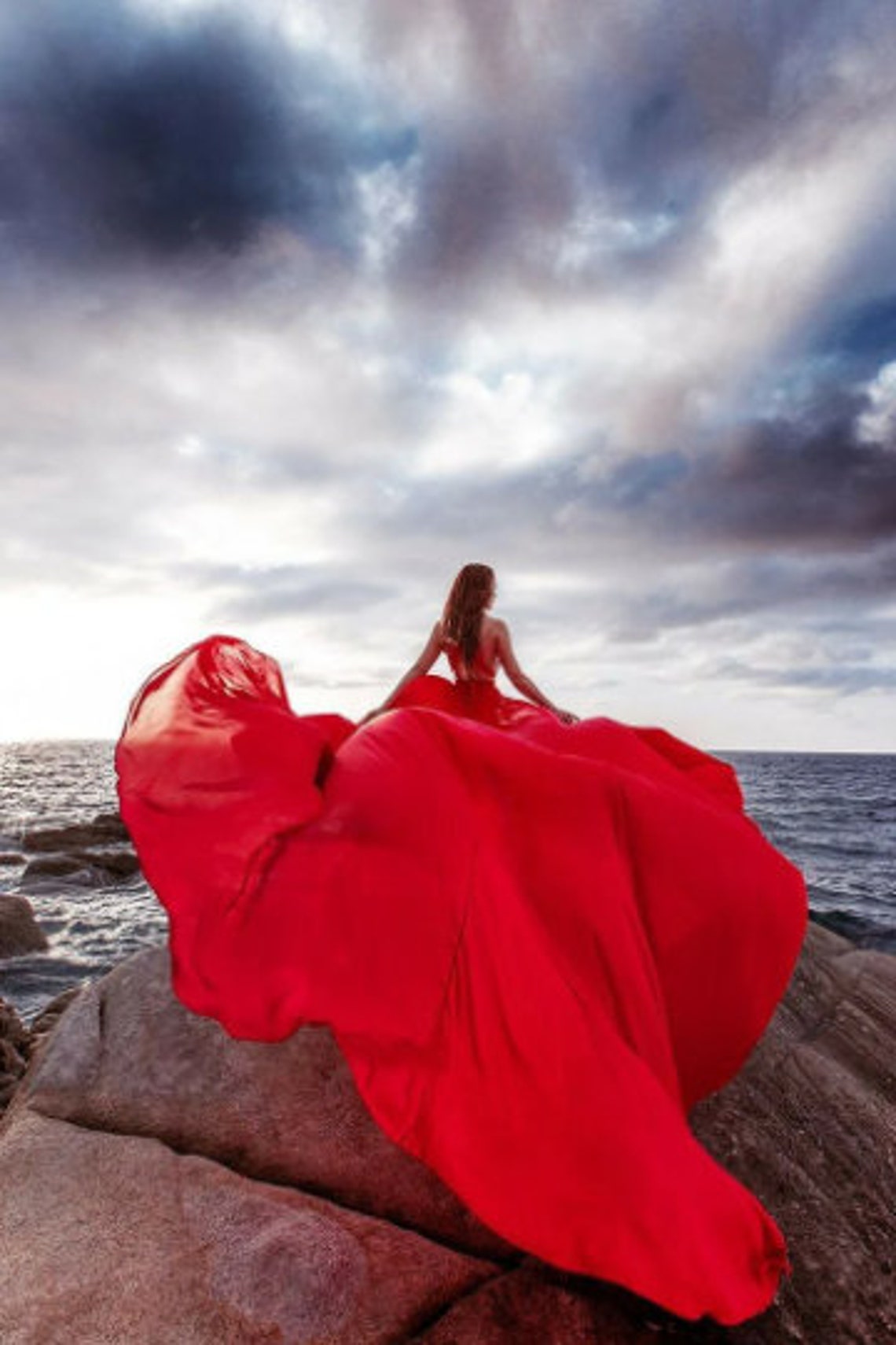 Long Flying Dress Flying Dress for Photoshoot Long Train - Etsy