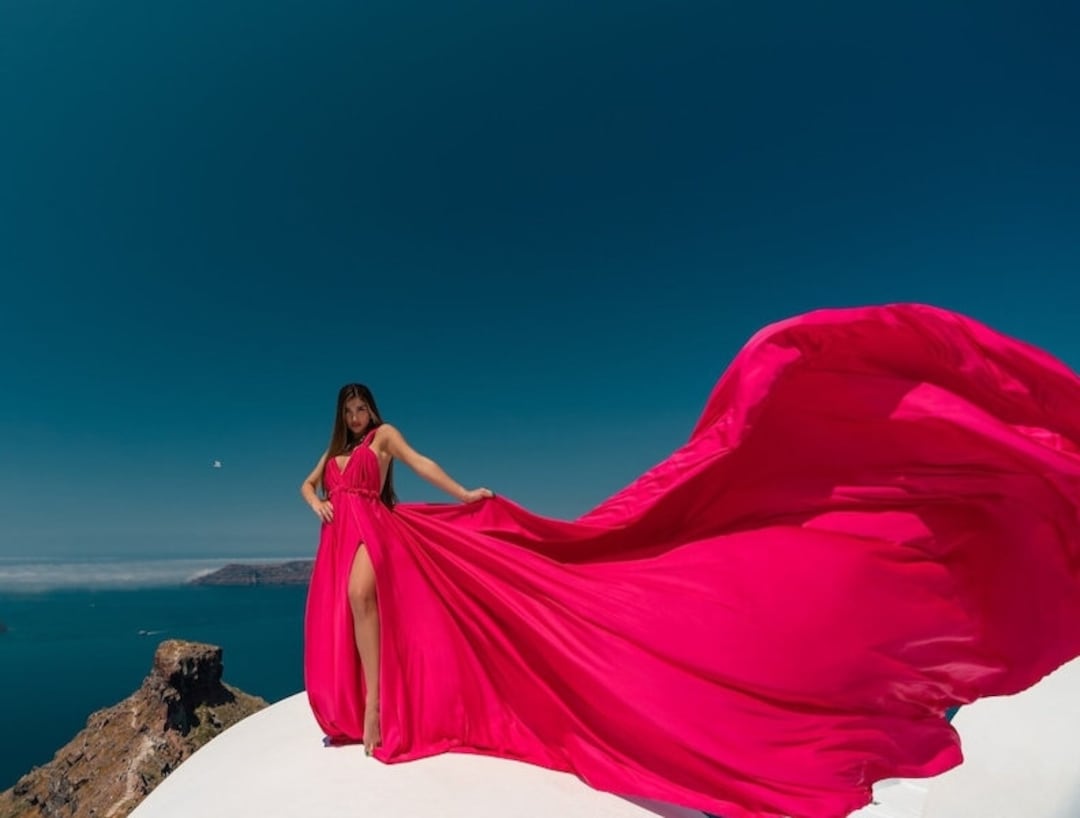 Long Flying Dress Flying Dress for Photoshoot Long Train Dress ...