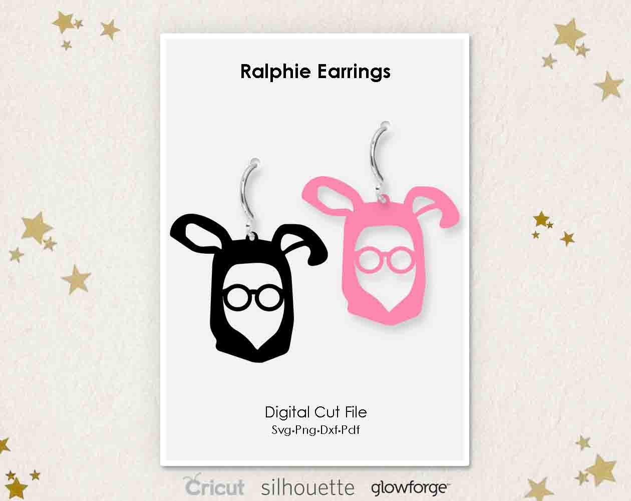 Ralphie in Pink Bunny Suit Pajamas Earrings Glasses A - Etsy