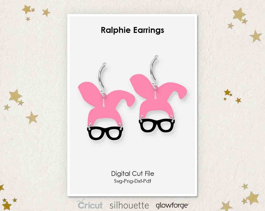 Ralphie in Pink Bunny Suits Pajamas Earrings, A Christmas Story, Svg ...
