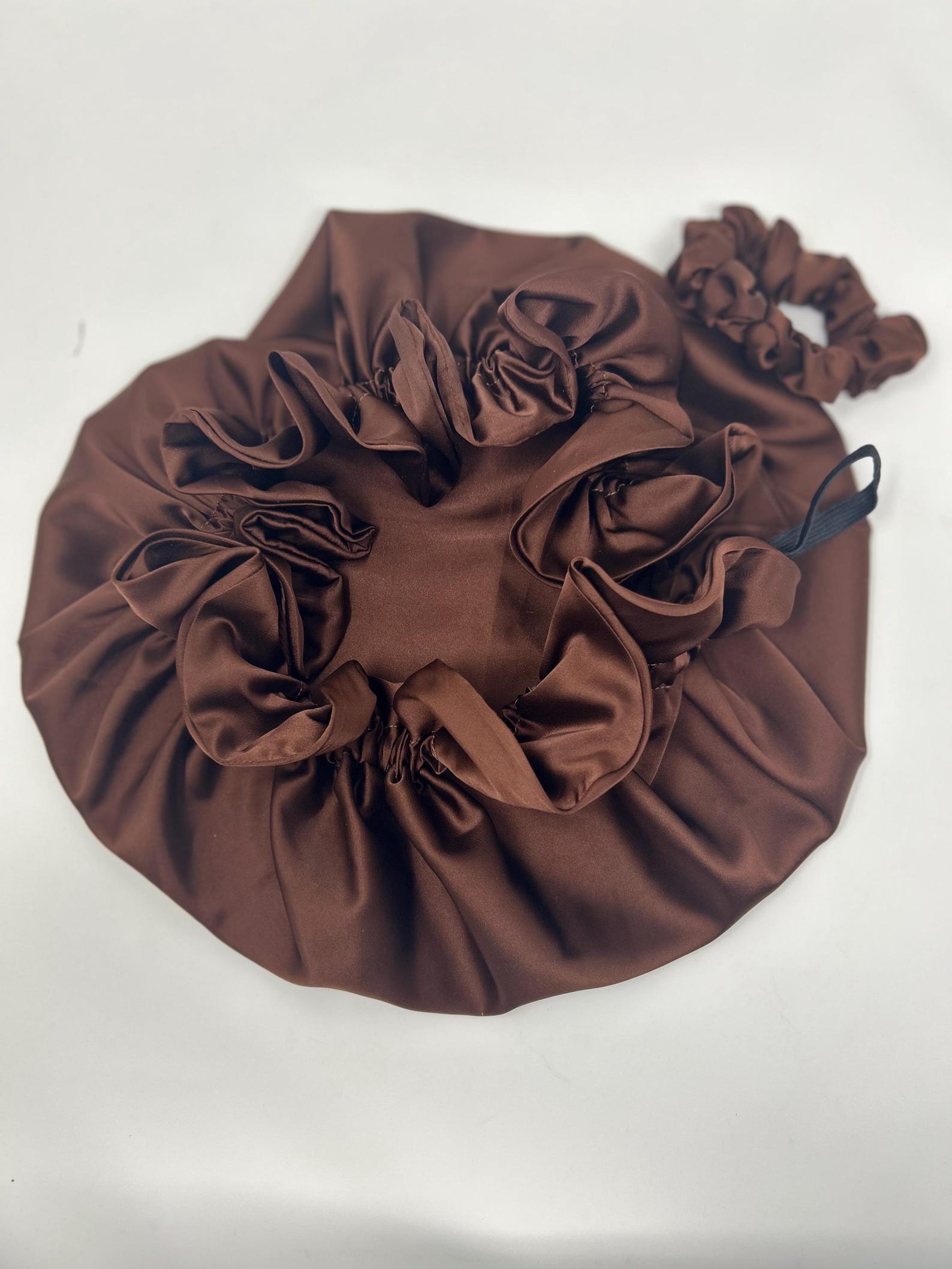 Extra Large Brown Silk Bonnet: Adjustable Double Layer Sleep Cap - Etsy