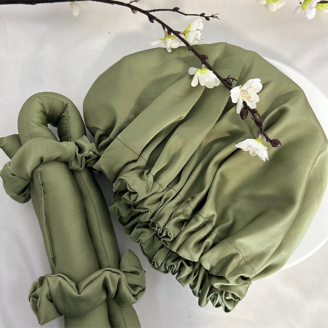 Olive Green Heatless Curls Silk Curling Ribbon Set for Damage Free ...