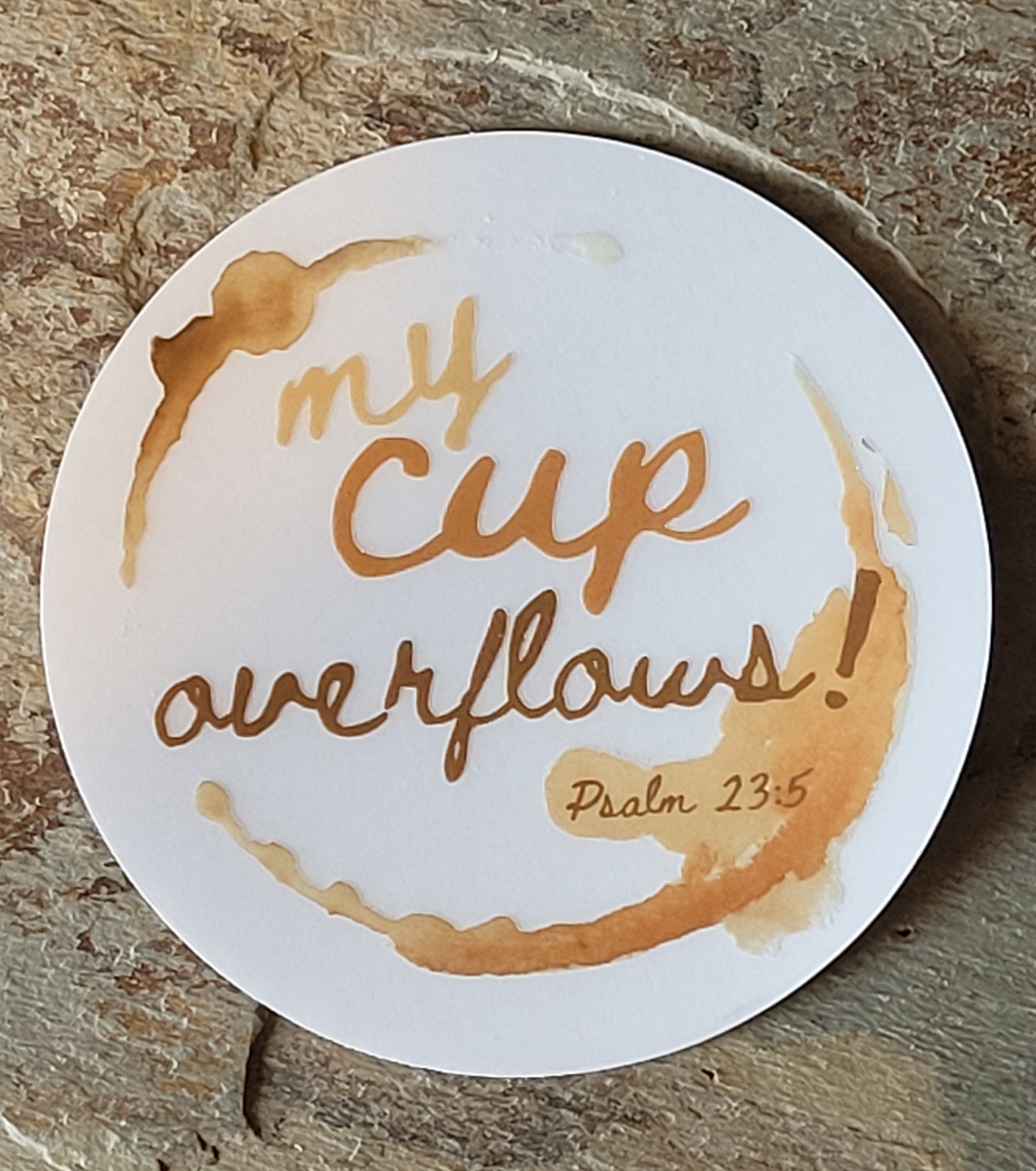 My Cup Overflows! Clear STICKER - Etsy