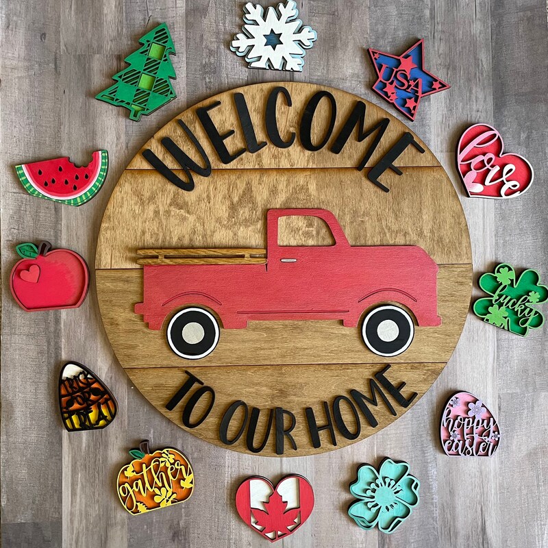 Interchangeable Welcome Sign - Etsy