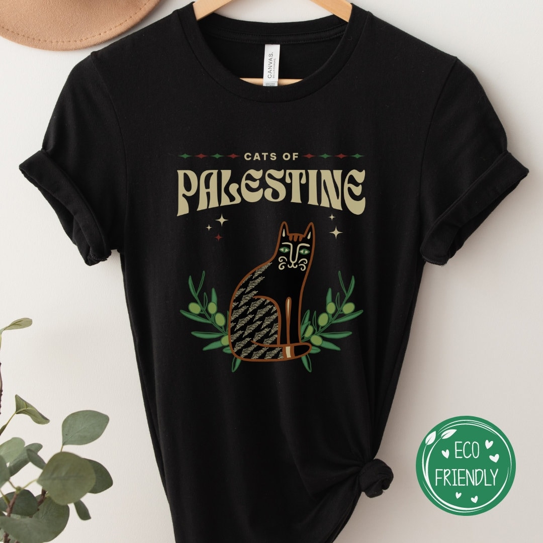 Cats of Palestine, Palestine Crewneck, Cute Cat Palestine Protest T ...
