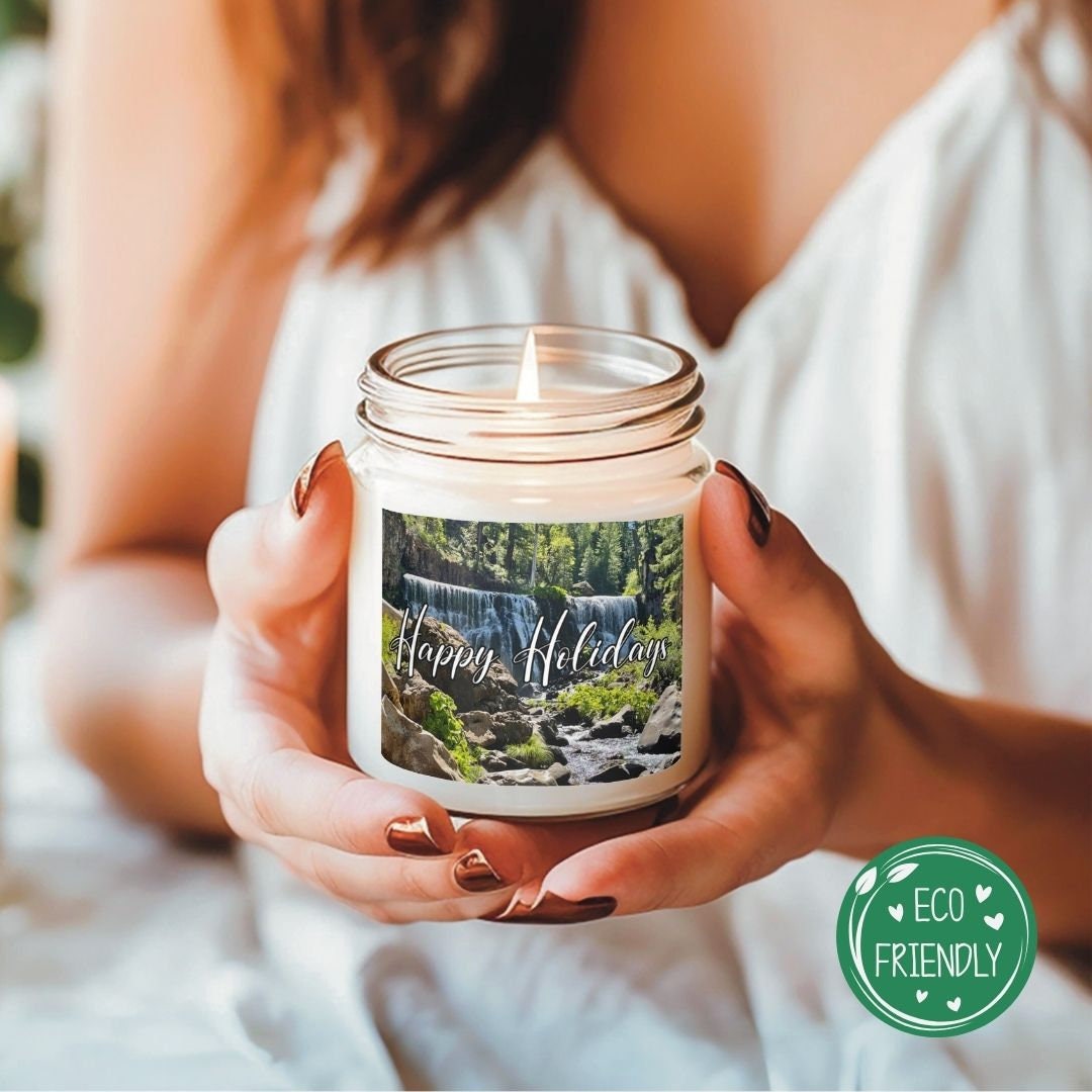 Waterfall Scenery Eco Candle, Nature Relaxation Candle, Sacred Waters ...
