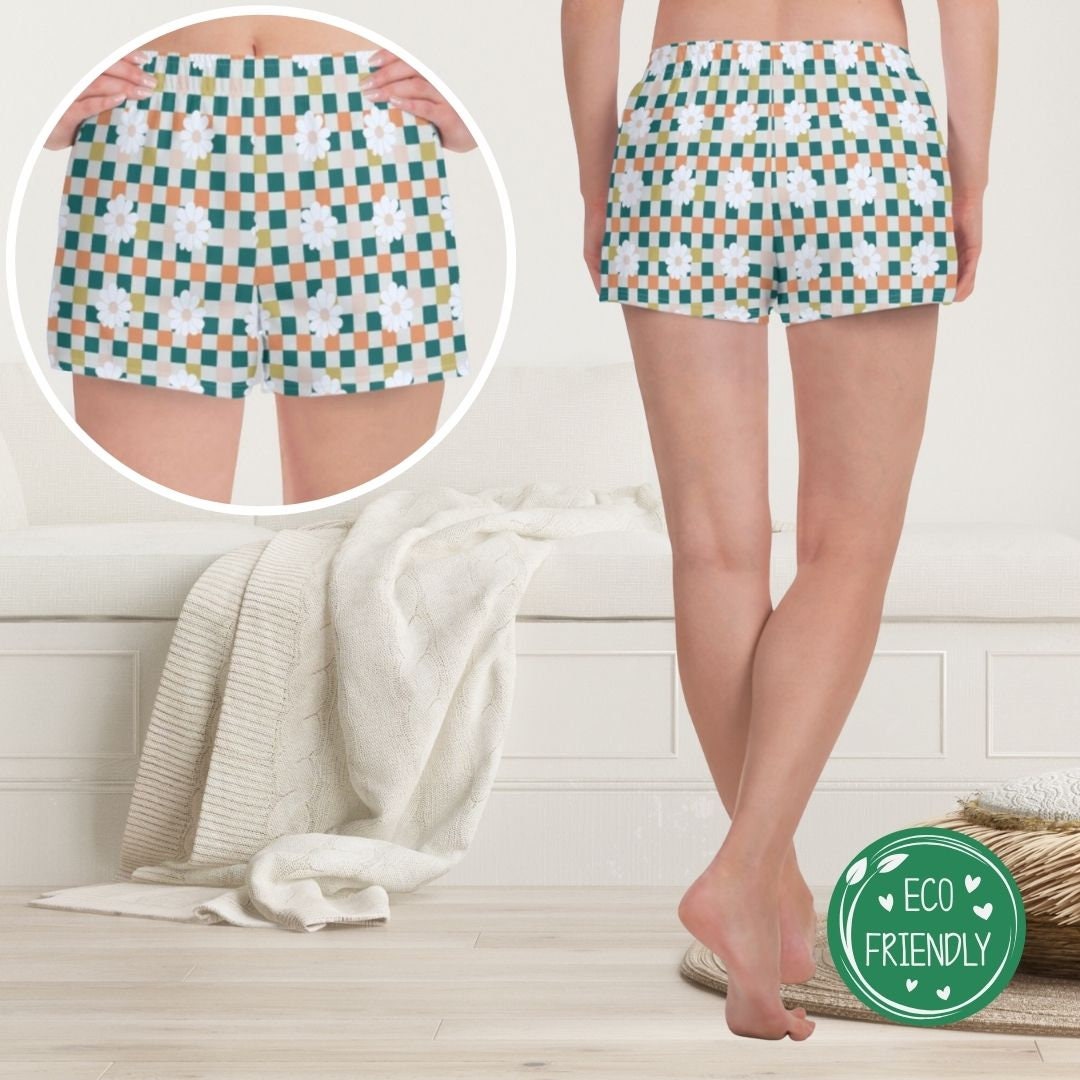 Retro Workout Shorts, Colorful Hiking Workout Shorts, Retro Gym Shorts ...