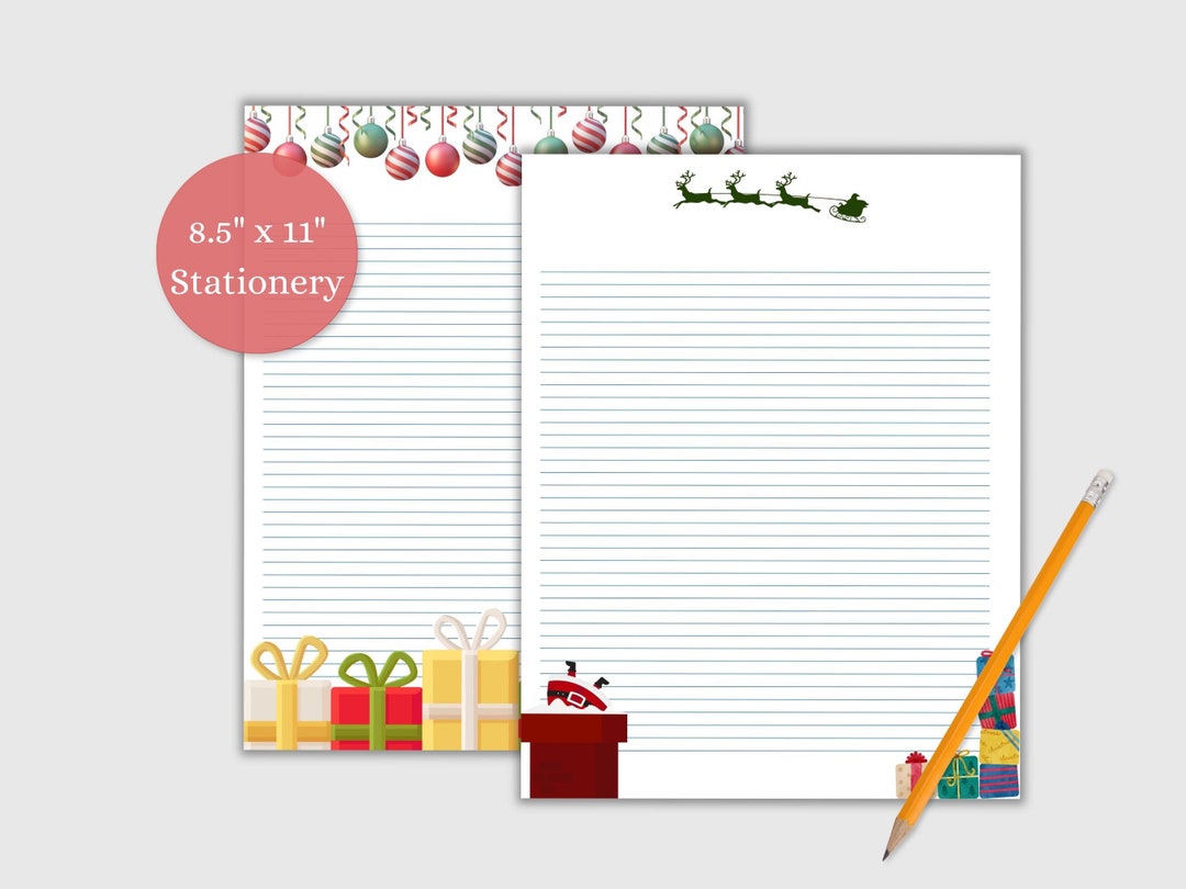 Printable Christmas Stationery Set - Etsy