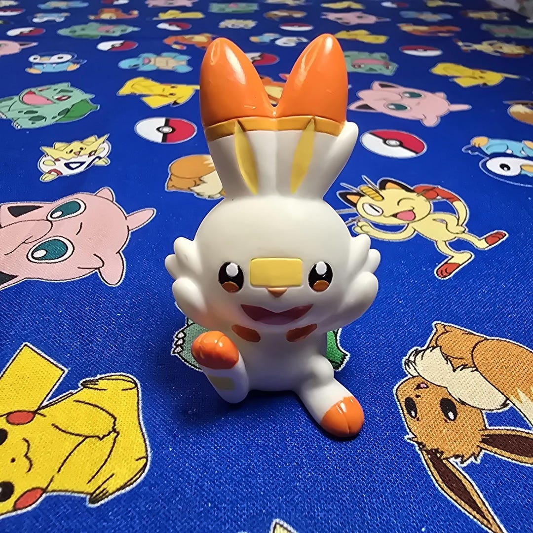 Pokemon Scorbunny Figure Finger Puppet 2019 Nintendo Bandai PVC Japan ...