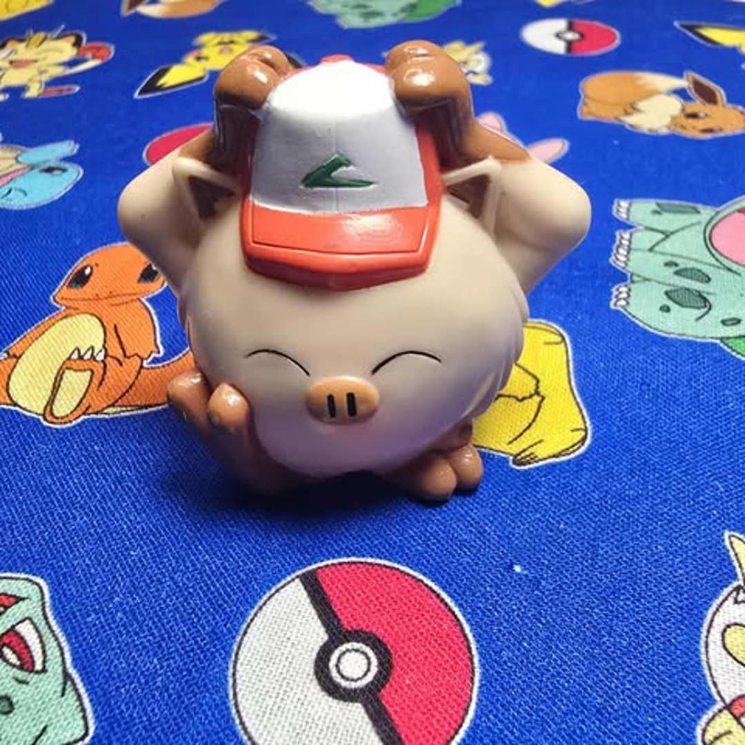 Pokemon Ash Mankey Figure Finger Puppet 1999 Nintendo Bandai Vintage ...