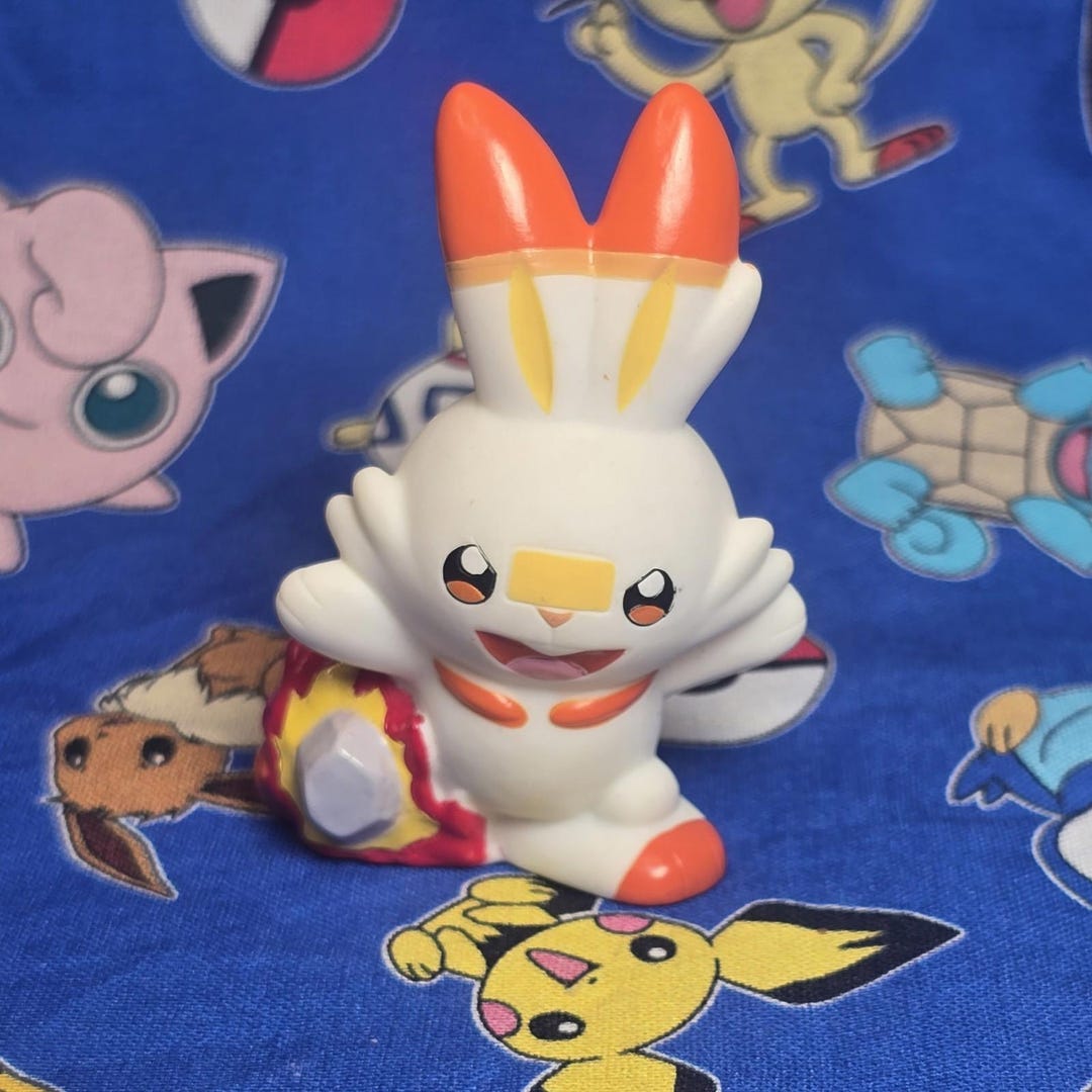 Pokemon Scorbunny Figure Finger Puppet 2020 Nintendo Bandai PVC Japan ...