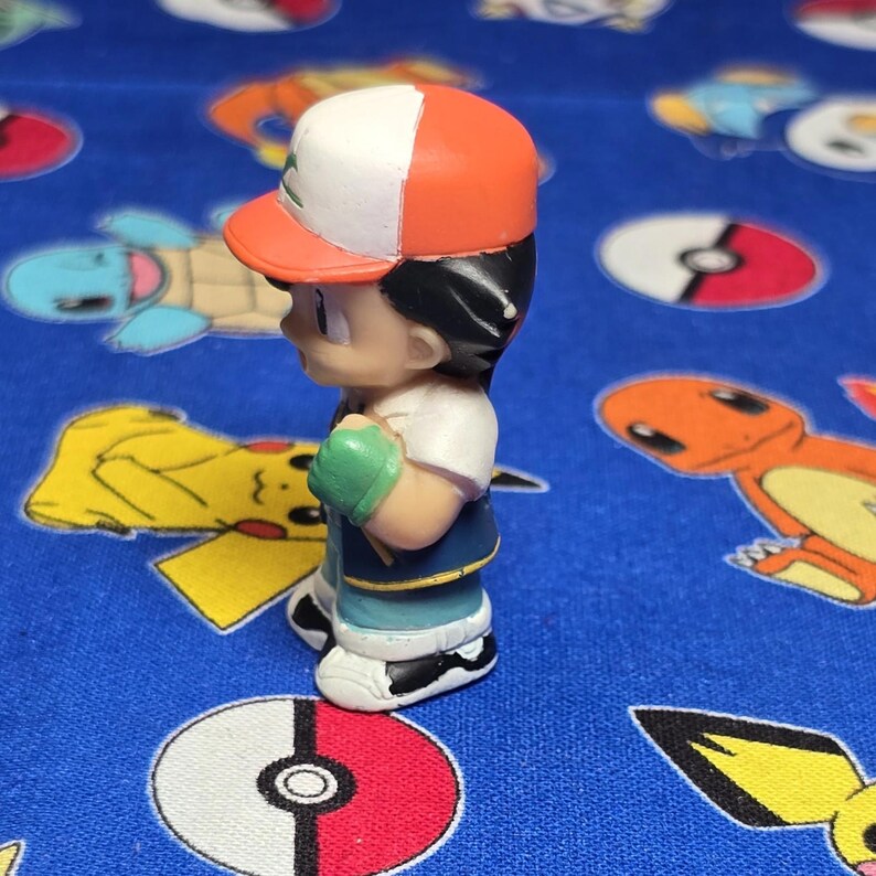 Pokemon Ash Ketchum Figure Finger Puppet 1998 Nintendo Bandai Vintage ...