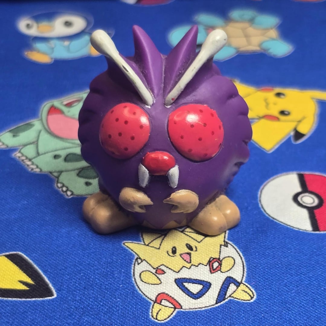 Pokemon Venonat Light Figure Finger Puppet 1997 Bandai Nintendo PVC ...