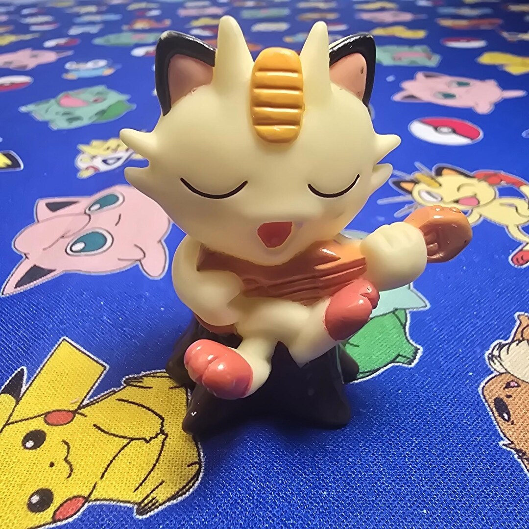 Pokemon Meowth Figure Finger Puppet 1999 Nintendo Bandai PVC Vintage ...