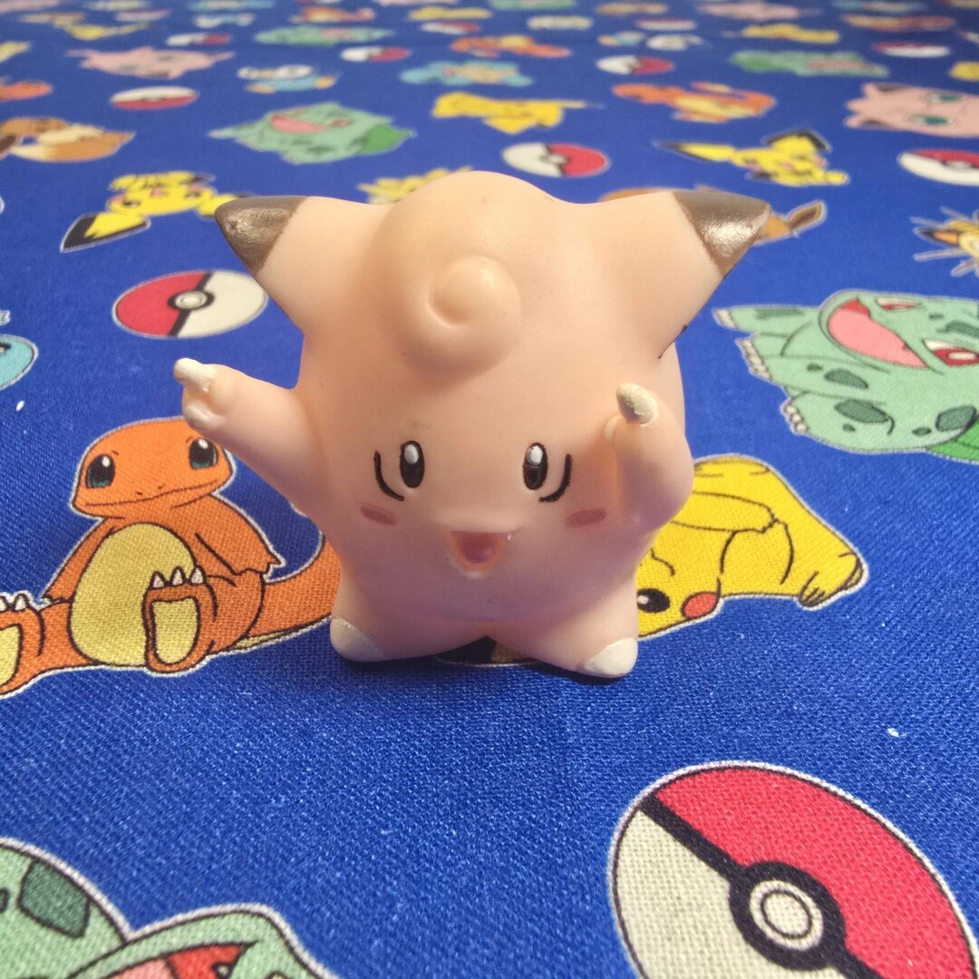 Pokemon Clefairy Figure Finger Puppet 1999 Nintendo Bandai PVC Vintage ...