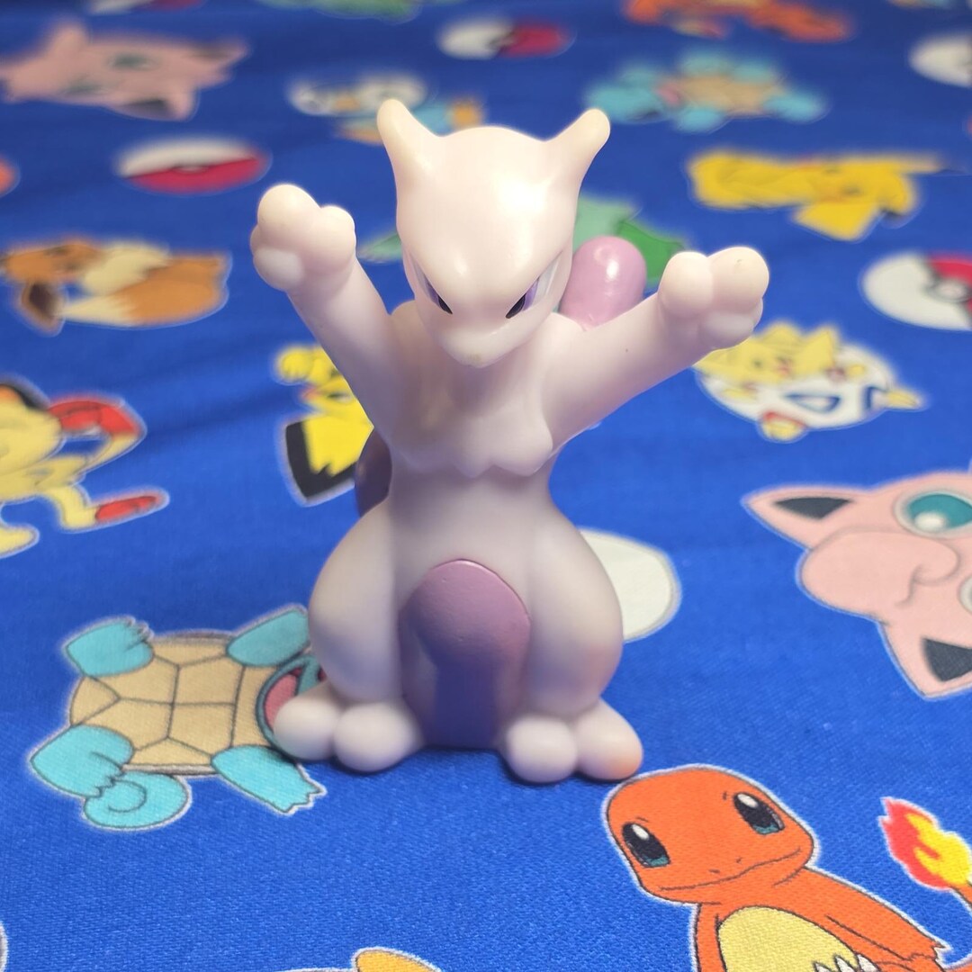 Pokemon Mewtwo Figure Finger Puppet 2004 Nintendo Bandai PVC Vintage ...
