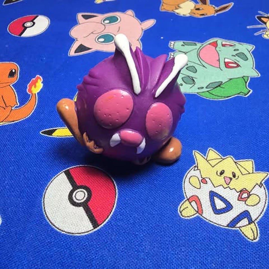 Pokemon Venonat Figure Finger Puppet 1998 Bandai Nintendo PVC Vintage ...