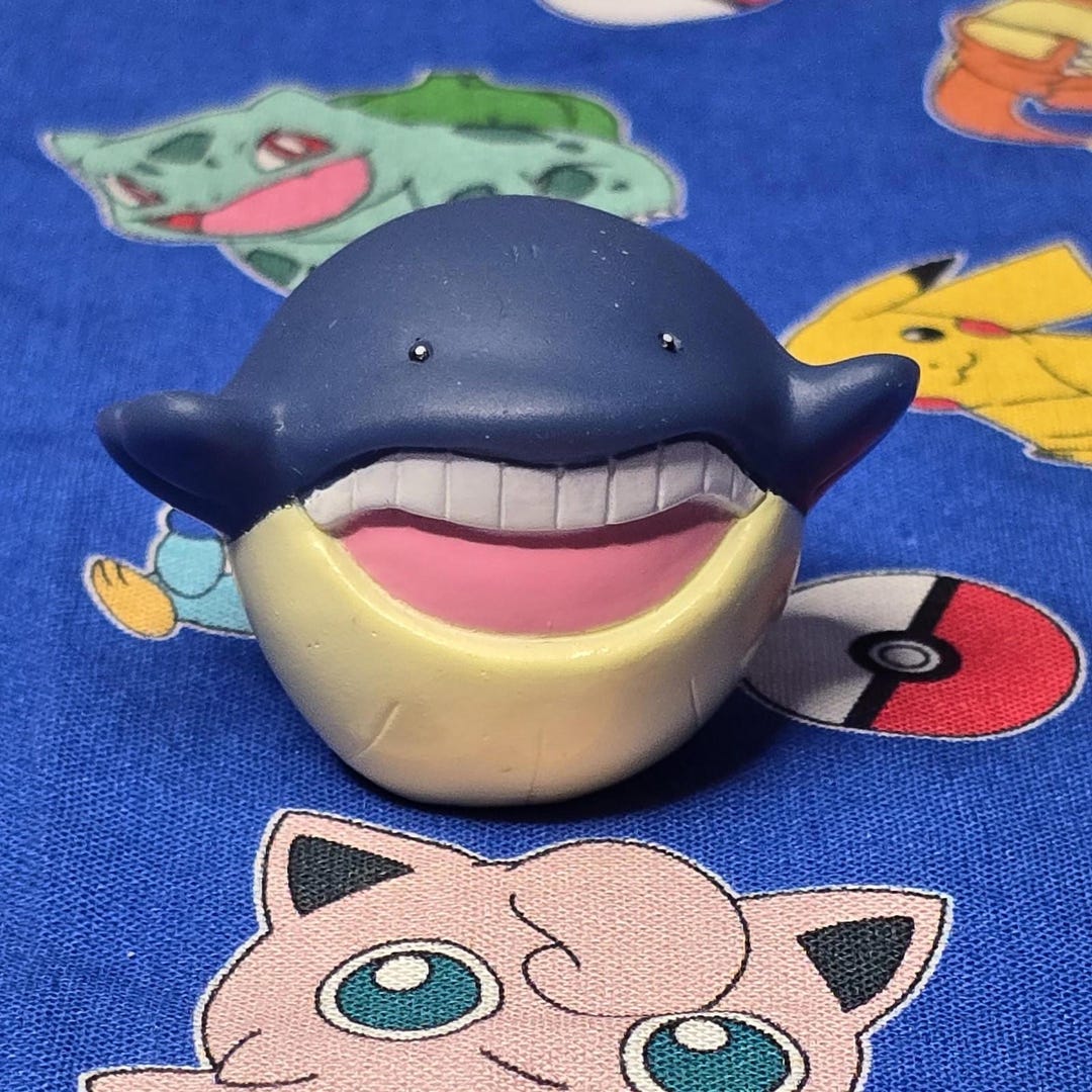 Pokemon Wailmer Figure Finger Puppet 2002 Nintendo Bandai Vintage PVC ...