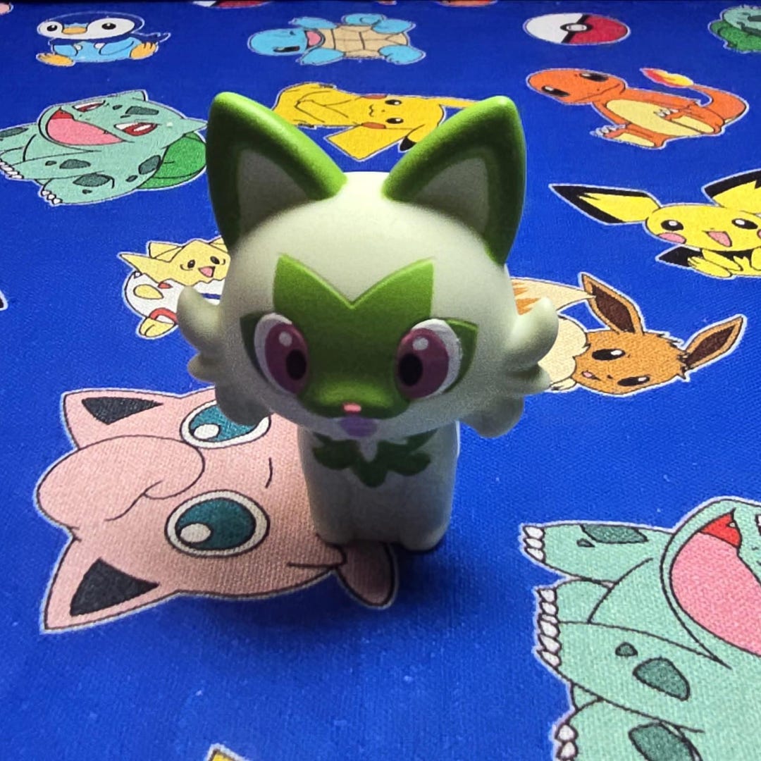 Pokemon Sprigatito Figure Finger Puppet 2022 Nintendo Bandai PVC Japan ...
