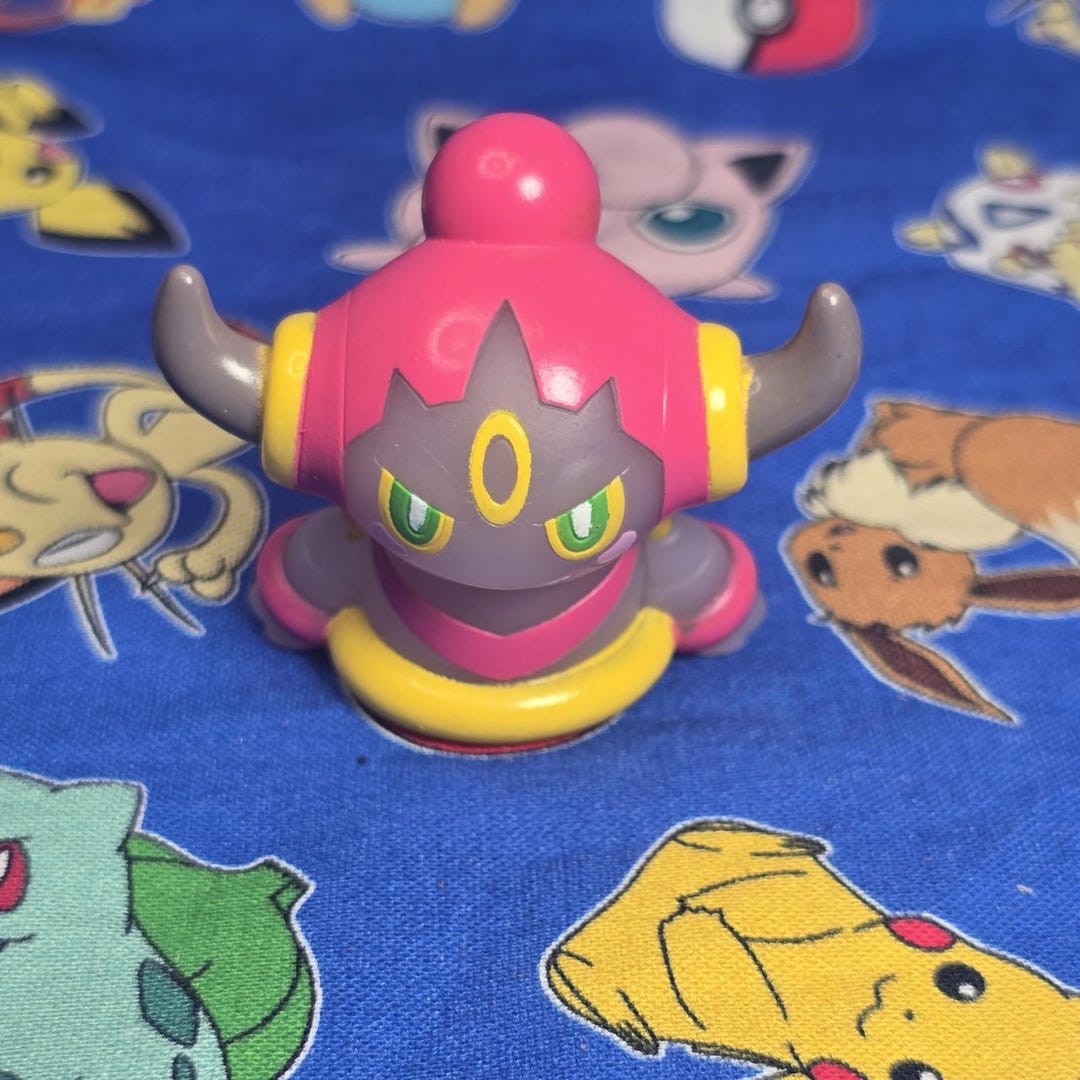 Pokemon Hoopa Clear Figure Finger Puppet 2016 Nintendo Bandai Vintage ...