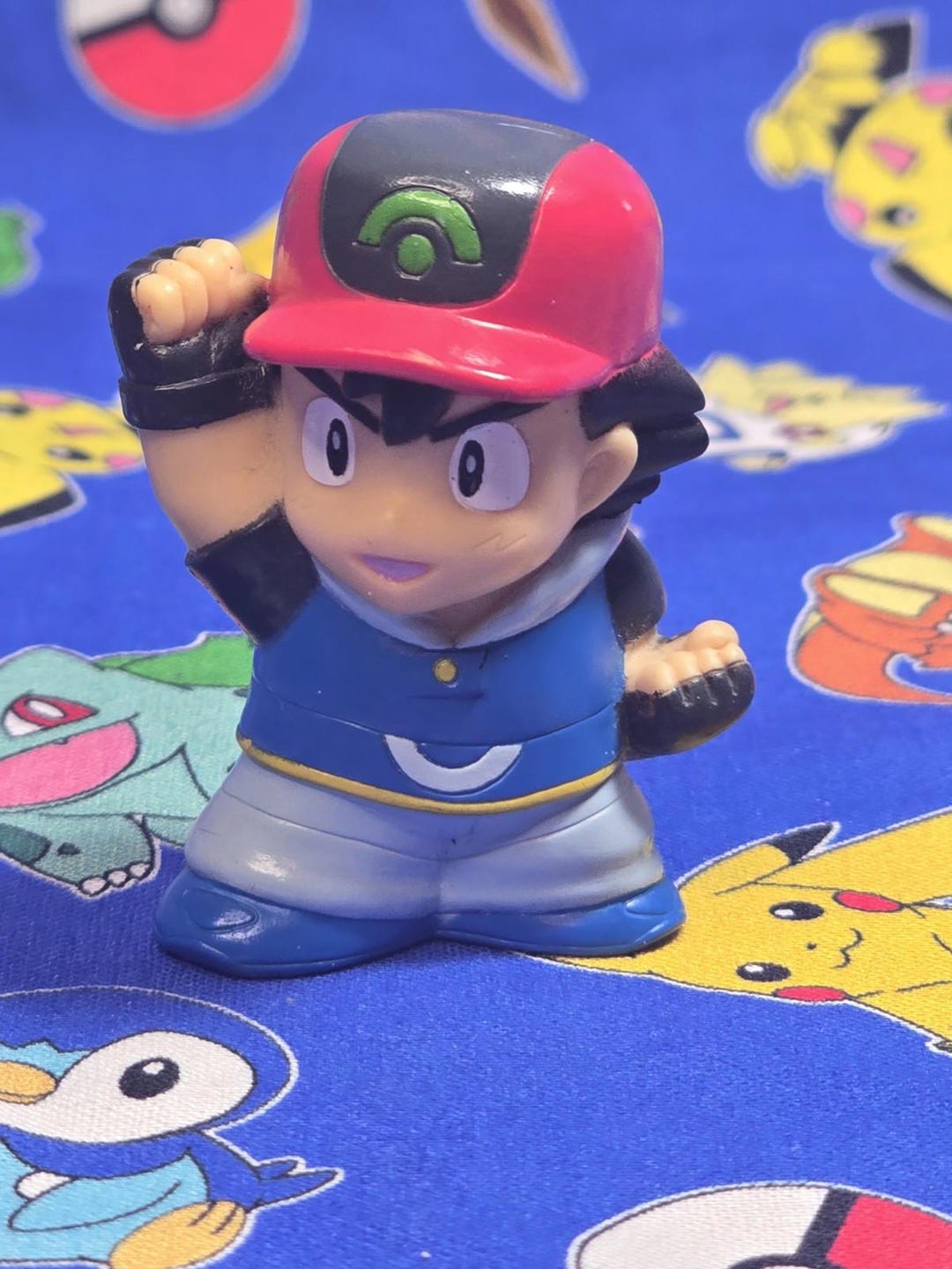 Pokemon Ash Ketchum Trainer Figure Finger Puppet 2006 Nintendo Bandai ...